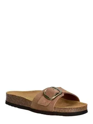 DR. SCHOLL'S SHOES Kathleen Buckle-fastening Suede Slides - Neutrals