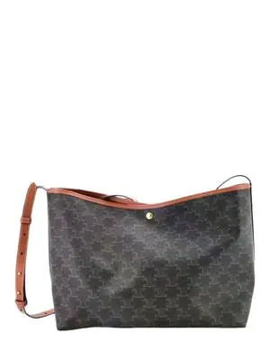 Celine Soft Shopper Triomphe Coated Canvas Tote Bag - Brown