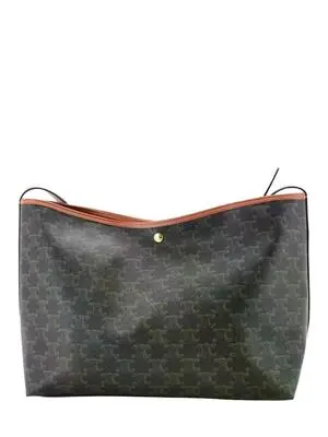 Celine Soft Shopper Triomphe Coated Canvas Tote Bag - Brown