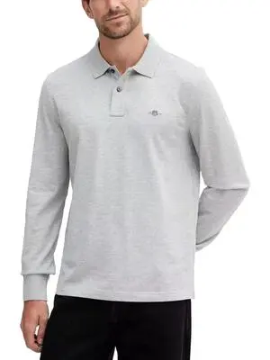 Gant Long-sleeve Polo Shirt - Grey
