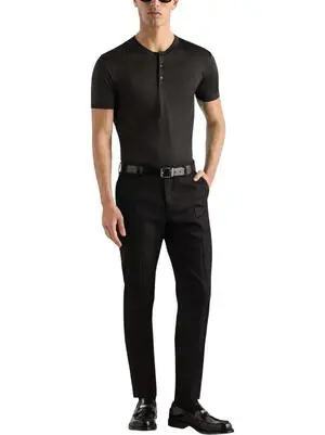 Dolce & Gabbana Silk Serafino T-shirt - Grey