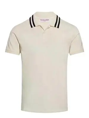 Orlebar Brown Tipped-collar Polo Shirt - Neutrals