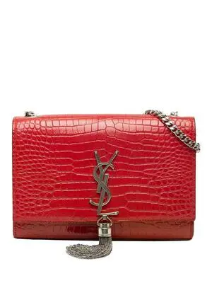 Saint Laurent Small Monogram Kate Tassel Crossbody Bag - Red