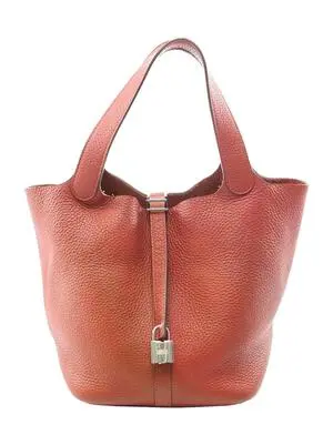 Hermès Hermès 2014 Clemence Picotin Lock 18 Handbag Brown