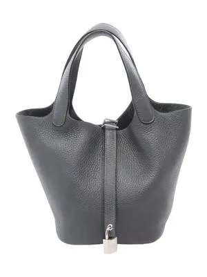 Hermès Clemence Picotin Lock 18 Handbag - Grey