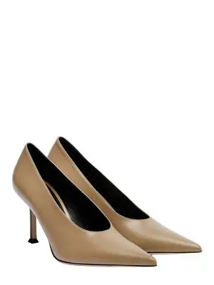 CHRISTEN Helix Leather Pumps - Beige