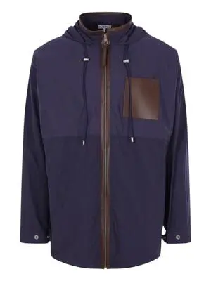 Loewe Nylon Hooded Jacket - Blue