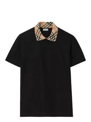 Burberry Pique Polo Shirt - Black
