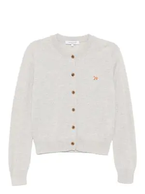 Maison Kitsuné Baby Fox Wool Cardigan - Grey