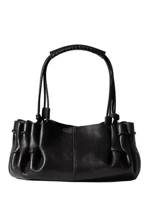 Hereu Arta Leather Shoulder Bag - Black