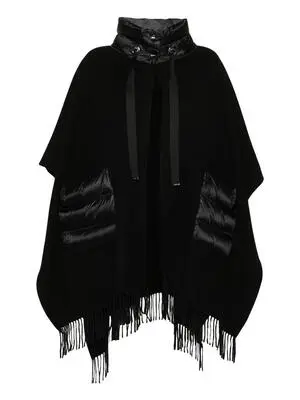 Herno Wool And Nylon Cape - Black