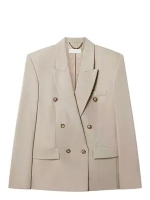 Stella McCartney Double-breasted Wool Jacket - Neutrals