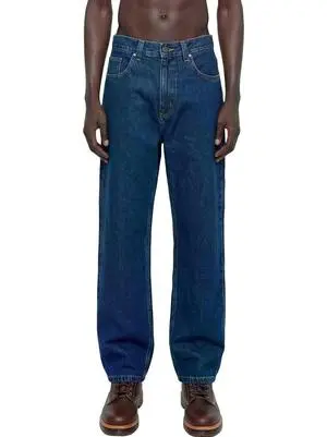 Carhartt Work In Progress Brandon Logo-patch Jeans - Blue