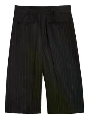 Simone Rocha Pinstriped Wide-leg Shorts - Black