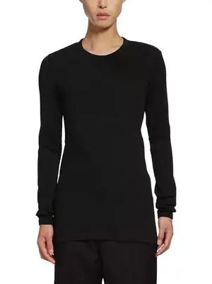 LEMAIRE Long-sleeve Ribbed T-shirt - Black