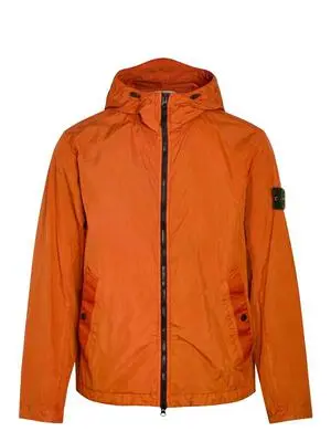 Stone Island Logo-patch Hooded Jacket - Orange