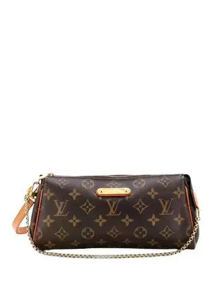 LOUIS VUITTON Eva Monogram Canvas Clutch Bag - Brown
