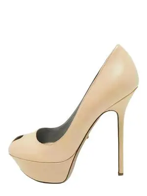 SERGIO ROSSI Cut-out Platform Pumps - Neutrals
