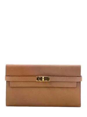 Hermès Kelly Wallet Epsom Long Small Wallets - Brown
