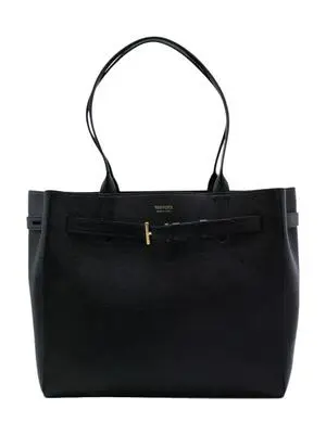 TOM FORD Medium Audrey Grained Leather Tote Bag - Black
