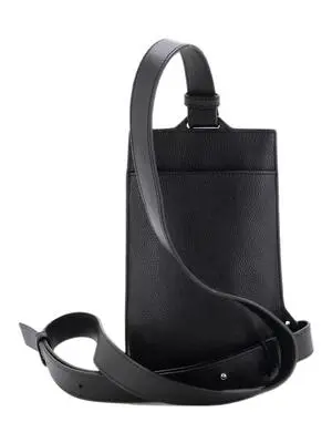 Loewe Vertical T Pocket Body Bag Leather Crossbody Bag - Black