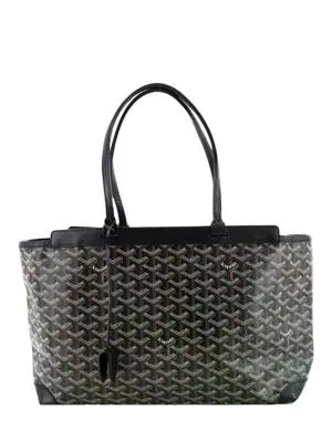 Goyard Bellechasse Bag Coated Canvas Pm Tote Bag - Black
