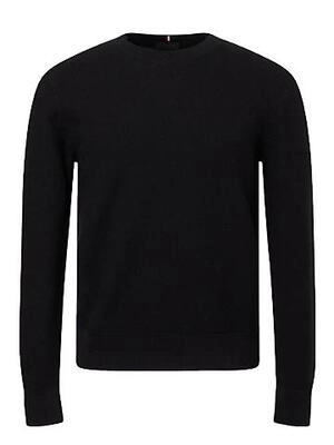 Moncler Crewneck Logo-patch Cotton Jumper - Black