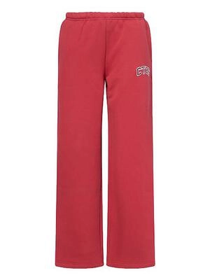 THE COUTURE CLUB Logo-embroidered Straight-leg Cotton Jogging Bottoms - Cherry