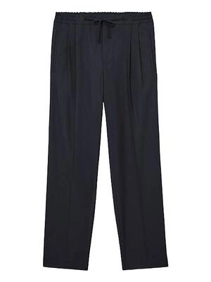REISS Found Relaxed-fit Stretch-woven Trousers - Navy