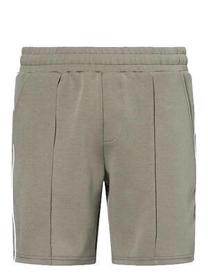 ARNE Contrast-piping Slip-pocket Stretch Cotton-blend Shorts - Olive