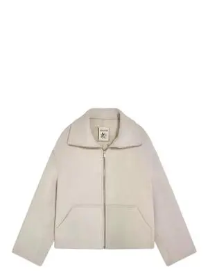SEMICOUTURE Jane Zip-up Collar Jacket - Neutrals