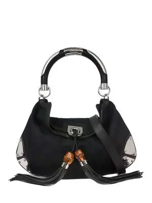 Gucci 1990-2000s Gg Bamboo Tote Bag - Black