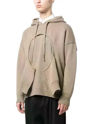 Off-White Cut-out Layered Hoodie - Neutrals