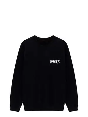 Hunza G Archive Embroidered Logo Sweatshirt - Black