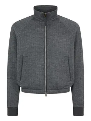 TOM FORD Cotton-wool-cashmere-silk Zip-up Sweatshirt - Grey