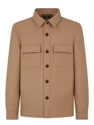 TOM FORD Virgin Wool-silk Overshirt - Brown