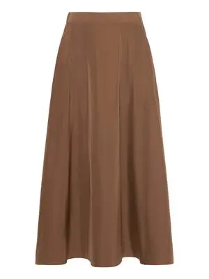 Max Mara Taffeta Maxi Skirt - Gold