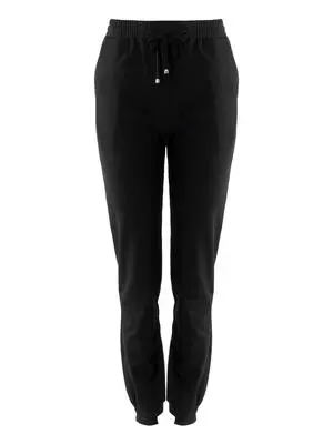 MARGOT VII Jogging La Wide Leg Drawstring Trousers - Black