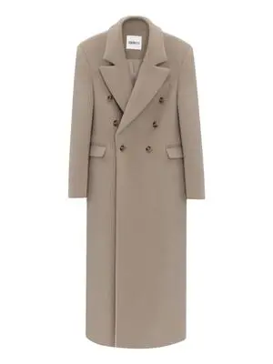 MOHEM Essence Cashmere Coat In Beige - Brown