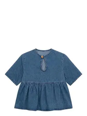 Carmen Says Denim Starlit Top - Blue