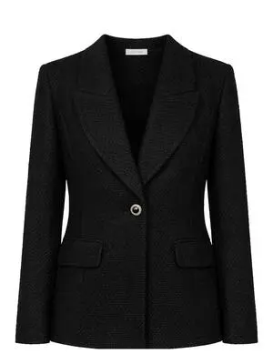NUVV COLLECTION Casual Tweed Blazer - Black