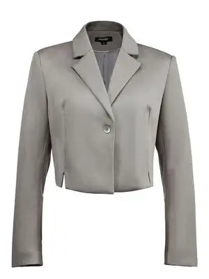 SMART AND JOY Crop Tailor Jacket - Grey