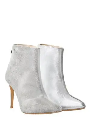 ROSAMUND MUIR LONDON Paulina Duo Texture Ankle Boots - Silver