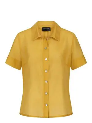 MARIANNA DÉRI Mustard Silk Blend Blouse - Yellow