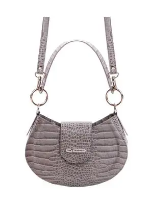 THE 5TH ELEMENT Alma Crossbody And Shoulder Bag In Leather - Grey