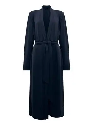 JAMES LAKELAND Navy Jersey Longline Cardigan Blue