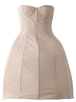 PALOMA LIRA Neutrals Nude Skeleton Dress - Brown