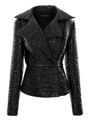 LARISA DRAGNA Larisa Dragna Fitted Short Latex Jacket