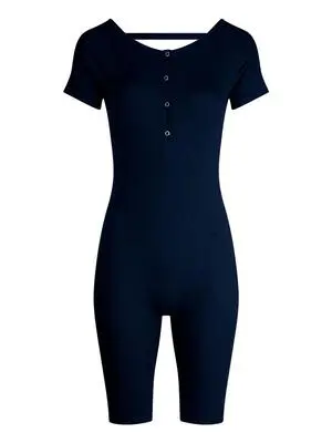 THE KOOZY Julie Short Sleeve One-piece In Ocean - Blue