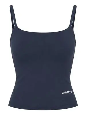 CMMTTD Soft Form Strappy Mid Tank Midnight - Blue